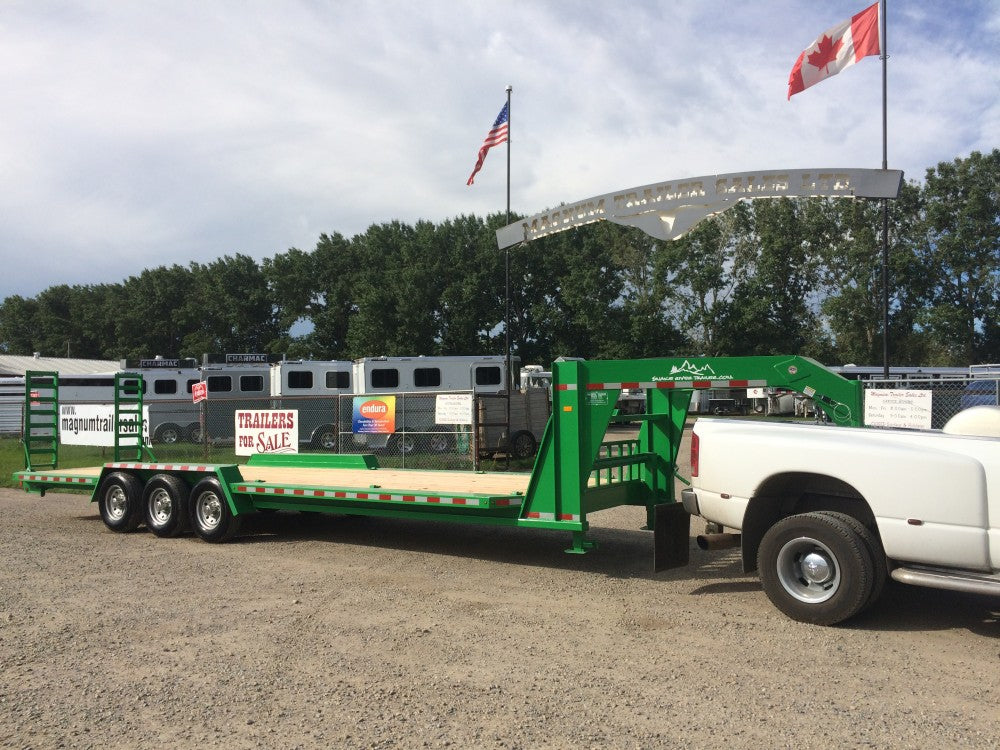 Snake River Trailers 30′ 'Highboy' Gooseneck Flatdeck Trailer – John D ...